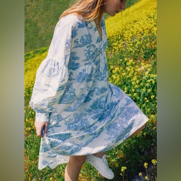 Laura Ashley | Dresses | Laura Ashley X Uo Amelia Cherub Poplin Midi ...